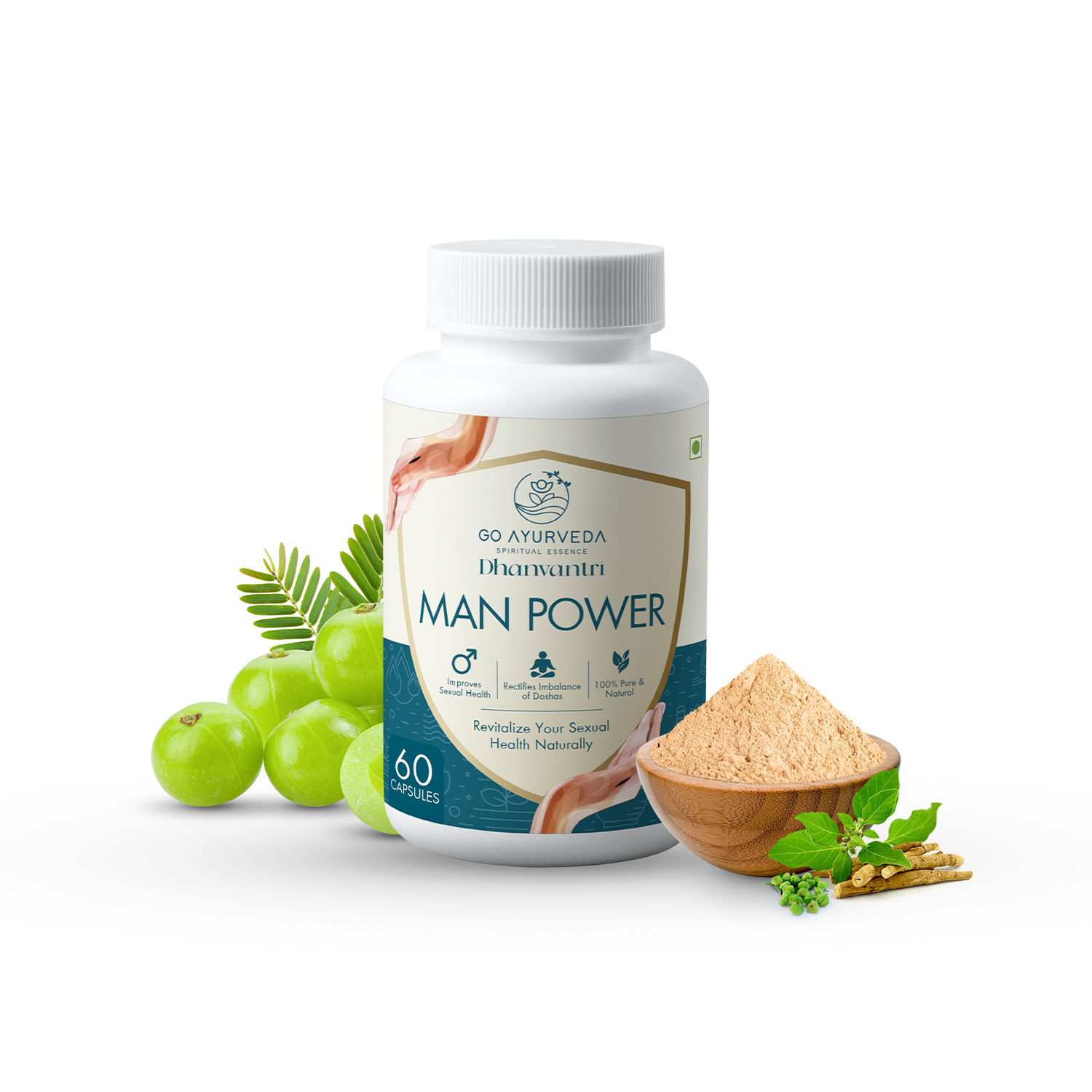 Man Power Capsules | Boosts Testosterone | Revital for Men | 60 Capsul ...
