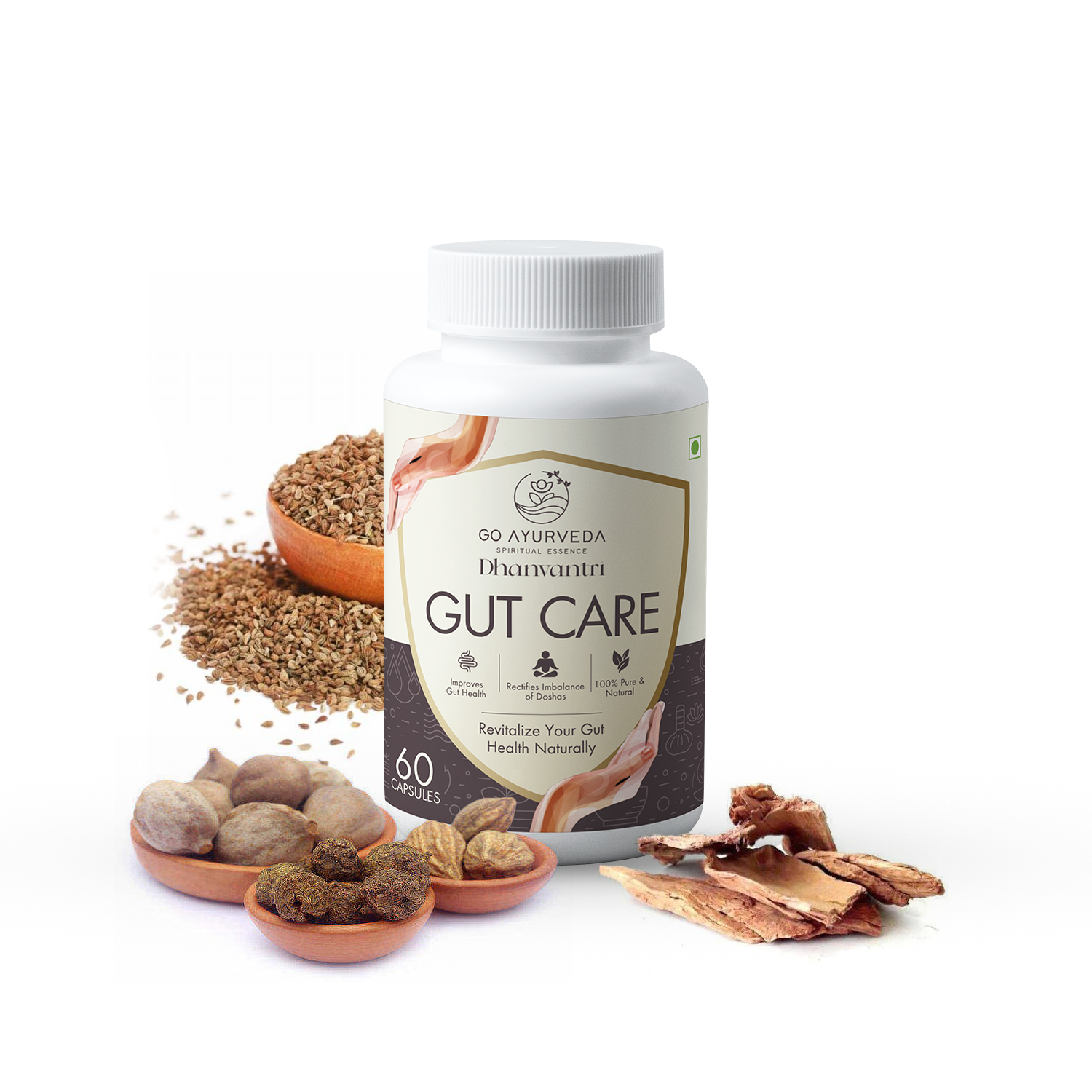 Gut Care Capsules | For Healthy Gut | Improves Digestion | 60 Capsules ...