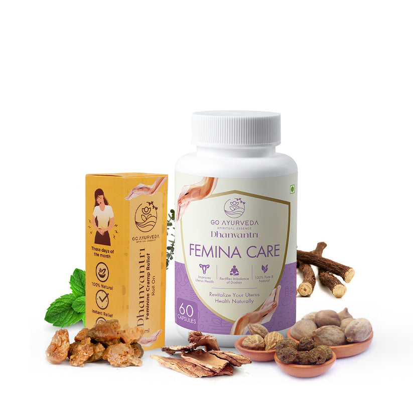 Femina Care Capsules & Feminine Cramp Relief Roll On Combo | Regular M ...