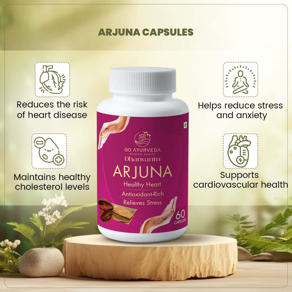 Arjuna Capsules with Arjuna Extracts – Go Ayurveda Dhanvantri